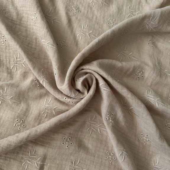 Brode Double Müslin Bezi Bej - 1 Metre 250,00 TL | Kumaş Home